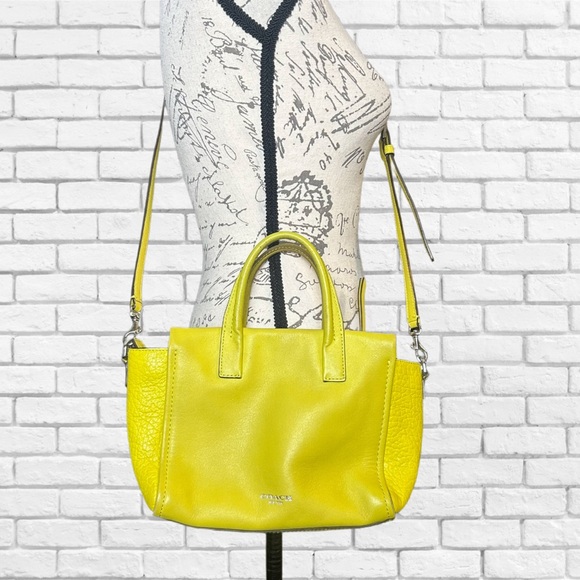 Coach | Bags | Coach Lemon Yellow Leather Crossbody Bag | Poshmark